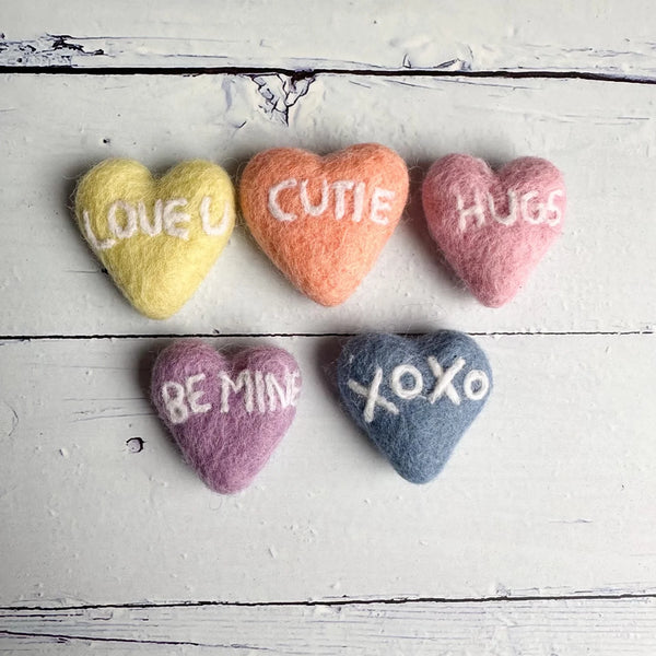 Conversation Hearts (Set of 5) – Bespoke Hearts