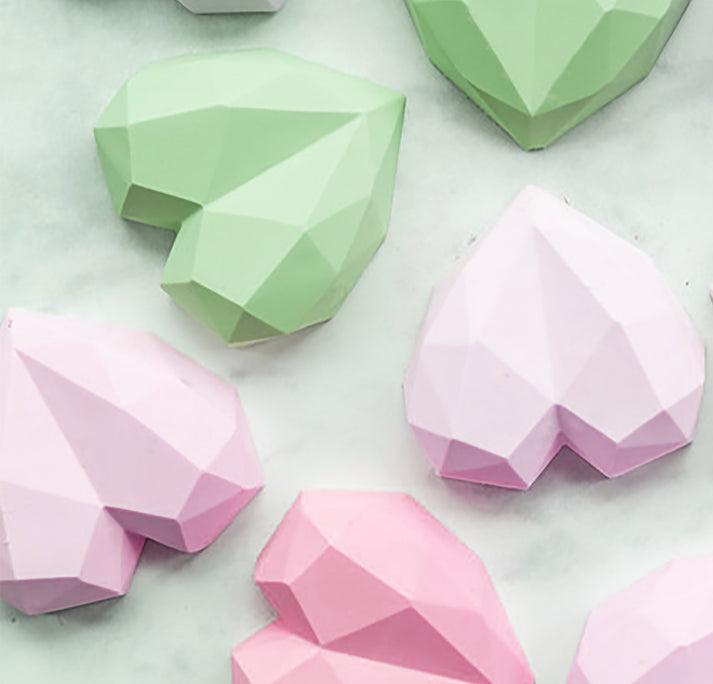 Medium Geo Heart Mould – Bespoke Hearts