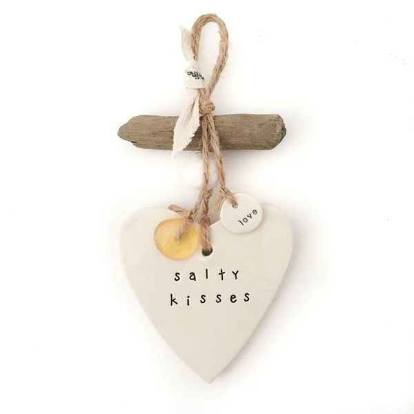 "Salty Kisses" Ceramic Heart – Bespoke Hearts