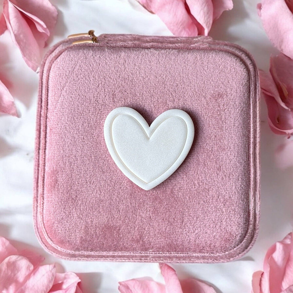 Pink Velvet Jewellery Box – Bespoke Hearts